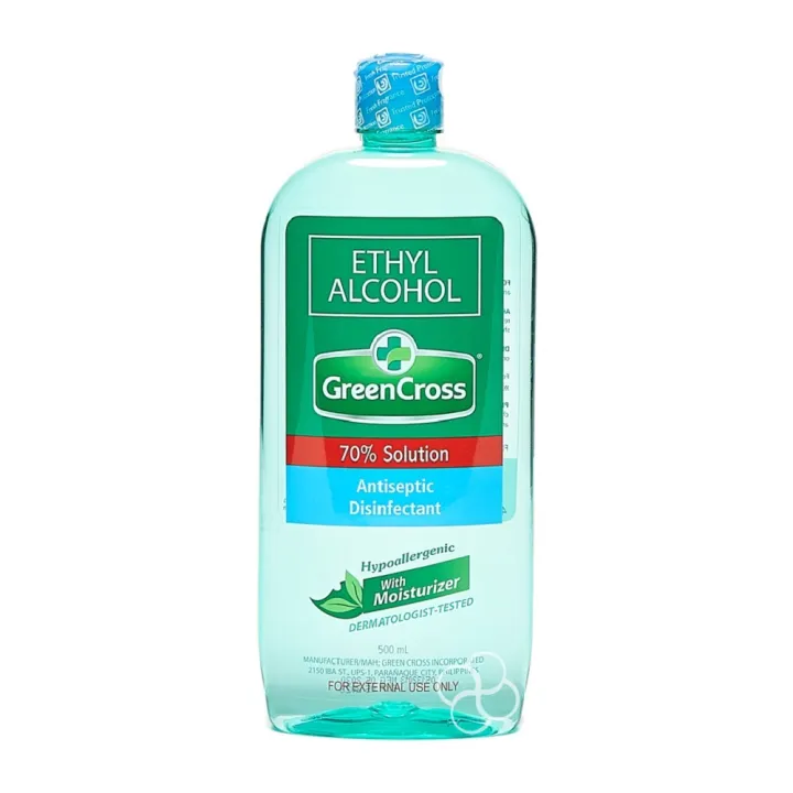 Green Cross Ethyl Alcohol 70% Solution with Moisturizer 500mL | Lazada PH