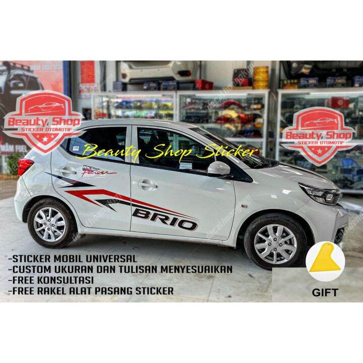 stiker brio sticker cutting mobil honda brio striping list body ...