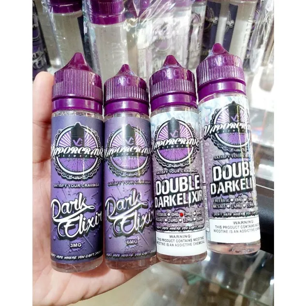 Double Dark and Dark Elixir Freebase and Saltnic E-juice 60ml plpl ...