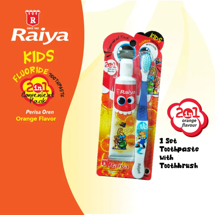 Raiya Convenient Pack Orange Flouride Toothpaste 50gm | Lazada