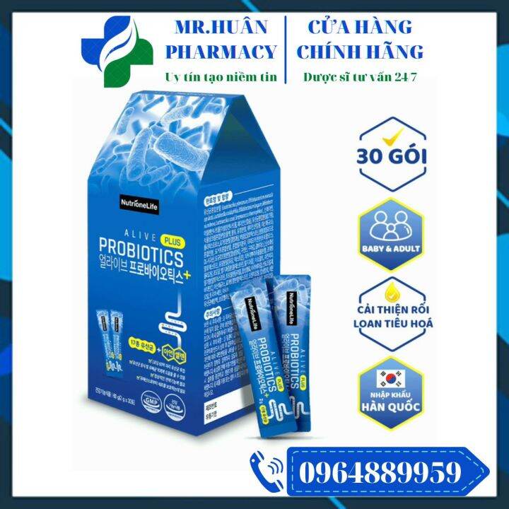 Men vi sinh Alive Probiotics Plus (Hộp 30 gói) của Hàn - Hỗ trợ trong ...