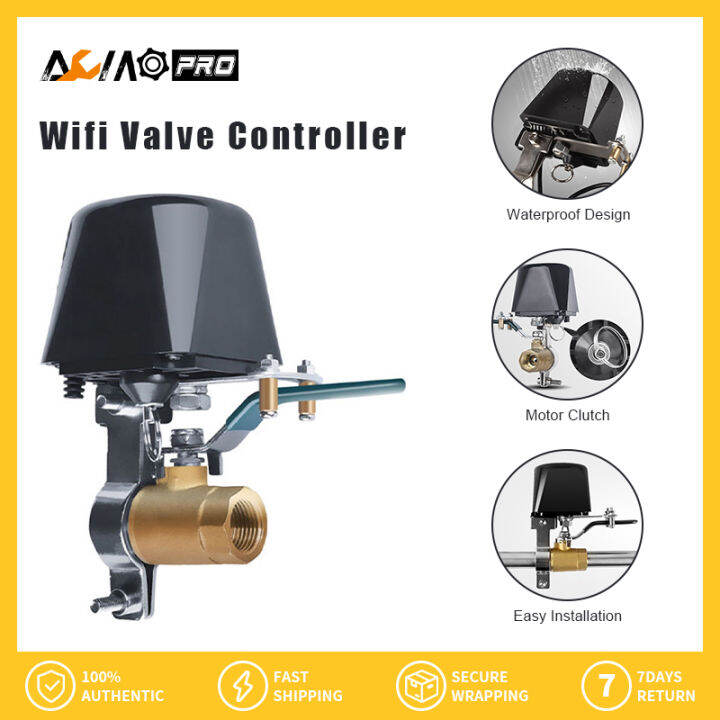 AumoPro 1PC Water Valve Wireless Control WiFi Linkage Controller Tuya ...