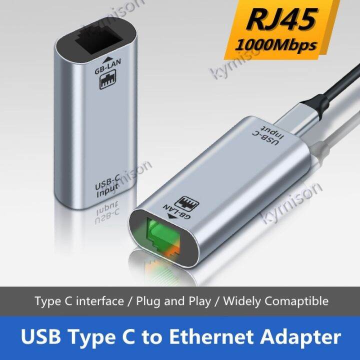 USB C Female to RJ45 Female USB Type C to Ethernet Adapter 10/100/1000 ...