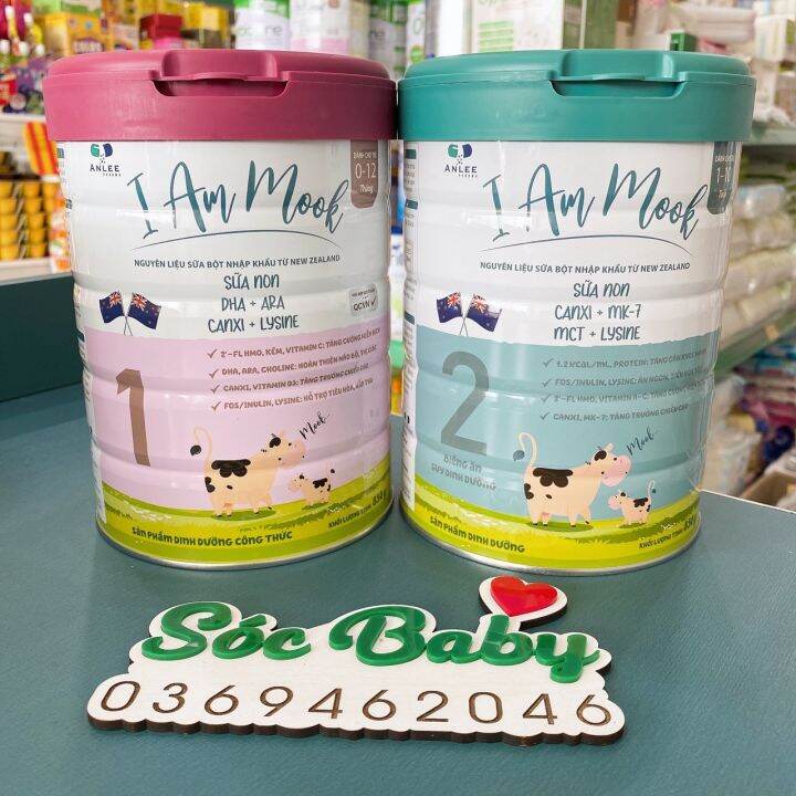 Sữa công thức I AM MOOK số 1 & số 2 - 850g - Tăng cân, tăng chiều cao, phát triển toàn diện ...