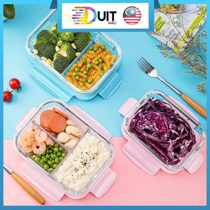 Duitmali Bekas Makanan Kaca Selamat untuk Microwave Bekas Tapau/Glass ...