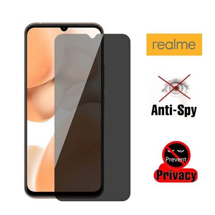 TEMPERED GLASS ANTI SPY REALME C55 / C55 NFC / C53 / C53 NFC / NARZO N53 SCREEN PROTECTOR ANTI ...