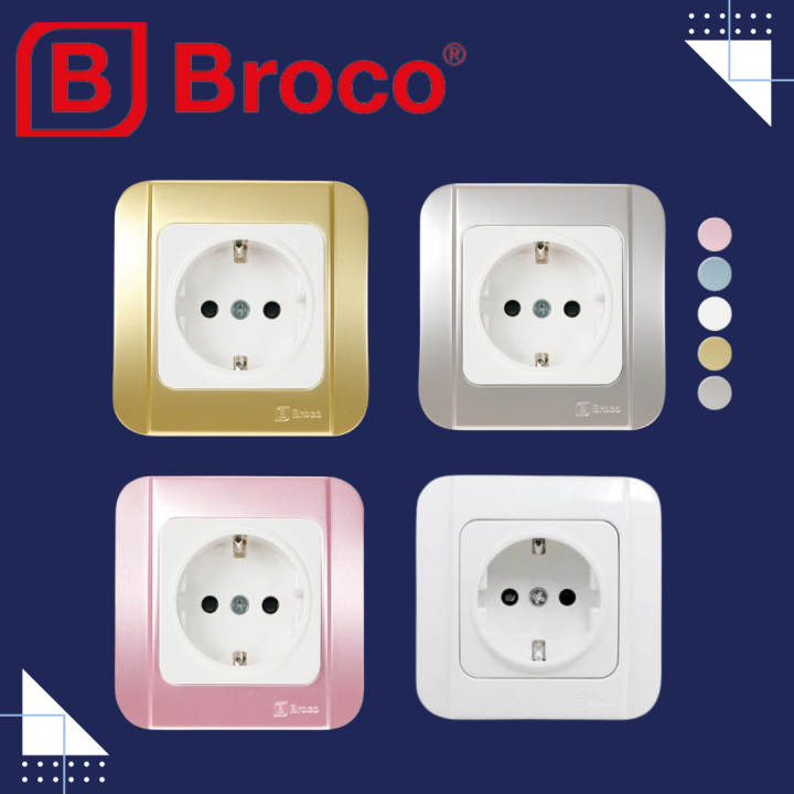 BROCO STOP KONTAK IB BROCO GALLEO WARNA PUTIH PINK SILVER GOLD STOP ...