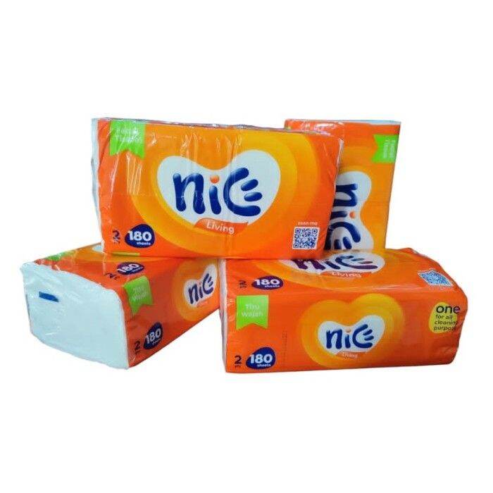PAKET ISI 5 PACK TISU NICE 2 PLY 180 SHEET | Lazada Indonesia