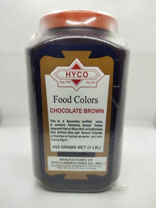 HYCO Food Color CHOCOLATE BROWN 454g | Lazada PH