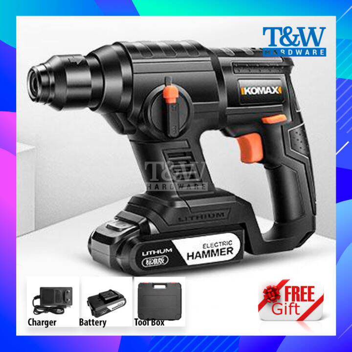 KOMAX Cordless Rotary Hammer Drill [T&W Hardware] | Lazada