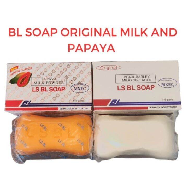 ORIGINAL LS BL SOAP ORIGINAL MILK AND PAPAYA (with PEARL BARLEY MILK COLLAGEN) 115grams | Lazada PH