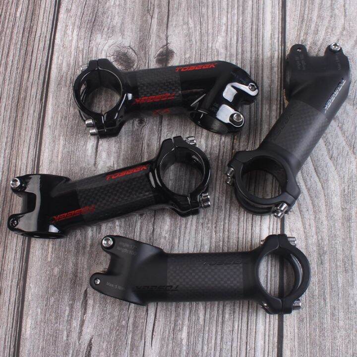 TOSEEK 10/17/25/35 Degree Bicycle Stem Aluminum Alloy+Carbon Fiber Ultralight Bicycle Stem Road ...
