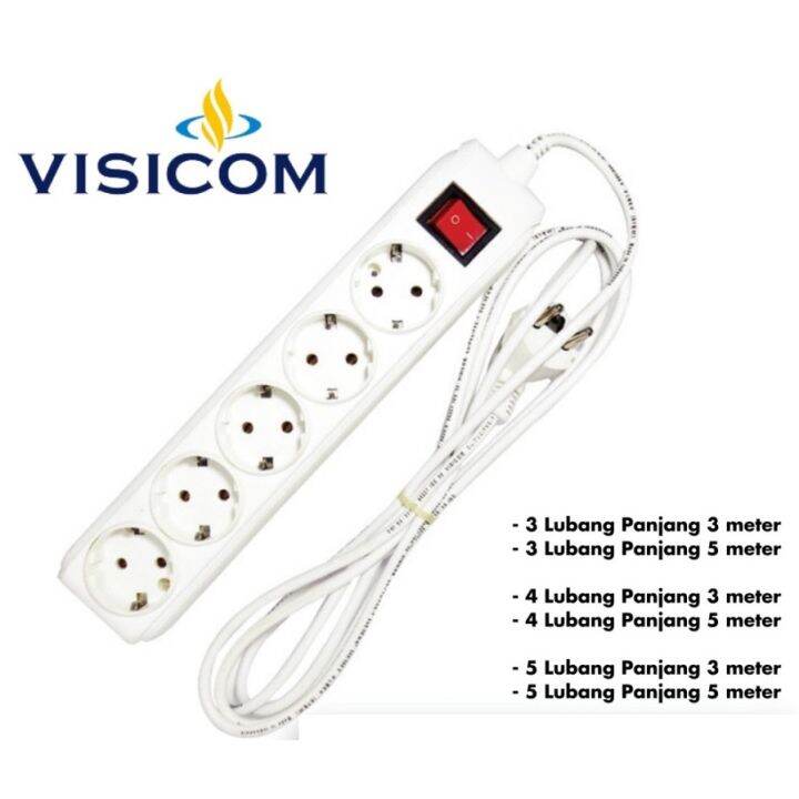 Terminal Kabel Stop Kontak Visicom 1,5m 3m 5m 3,4,5 Lb Original SNI | Lazada Indonesia