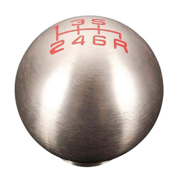 Round Style 6 Lever Speed Manual Shift Knob Gear Stick For Honda Silver ...