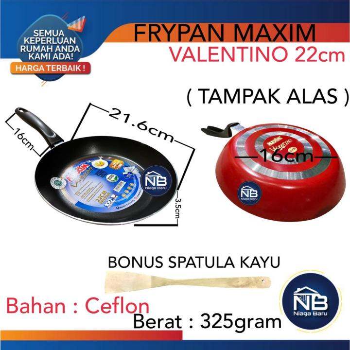 Teflon maxim Penggorengan 22 cm Maxim Valentino Valen Tino Frypan ...
