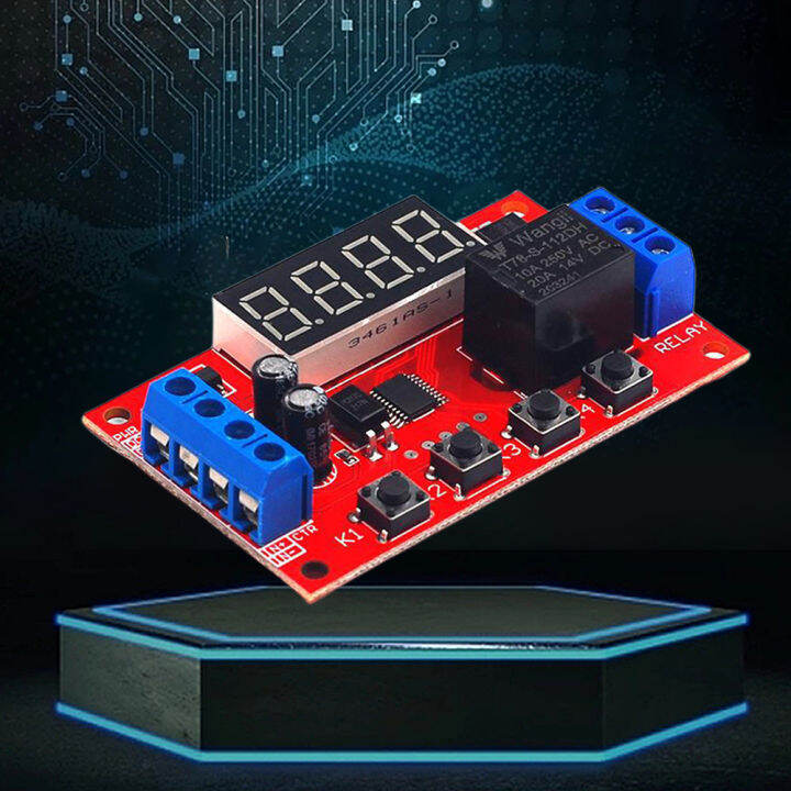 12V Timer Control Switch Module Adjustable Delay Trigger Switch Programmable Pulse Cycle Power ...