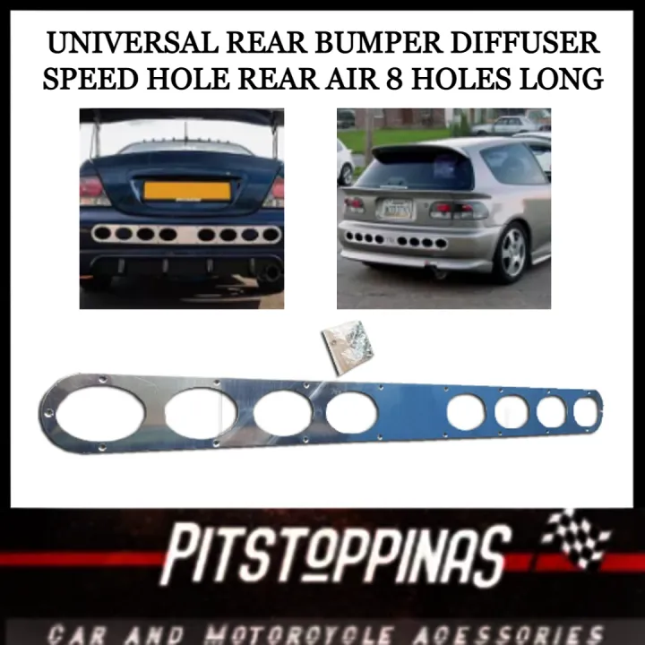 Bumper Diffuser Speed Hole Rear Air 8 Holes Long Silver Alloy Car Universal Rear | Lazada PH