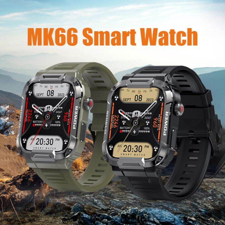 สมาร์ทวอท์ช MK66 1.IP68กลางแจ้ง85จอ HD กันน้ำบลูทูธนาฬิกากีฬามัลติฟังก ...