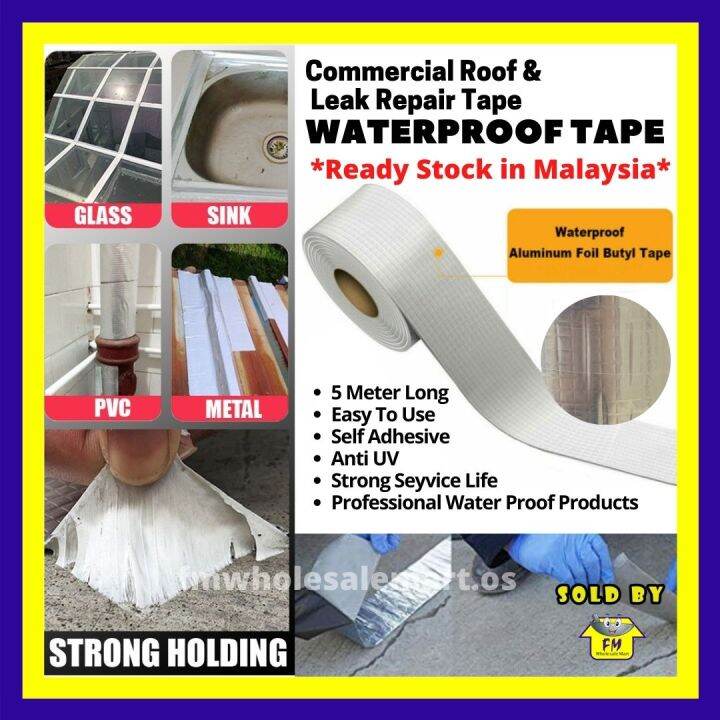 Aluminium Foil Butyl Tape Self-Adhesive Waterproof Commercial Roof Gam ...