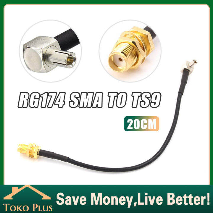 Pigtail TS9 to RP SMA RPSMA Male Female Kabel Konektor RF Adapter ...