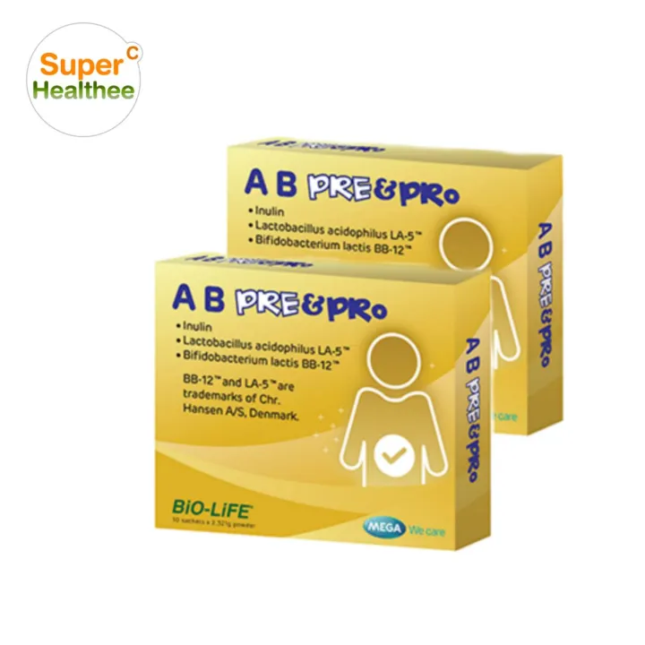 mega we care a b pre&pro 2กล่อง (1กล่อง/10ซอง) เมก้า วีแคร์ เอ บี พรี ...