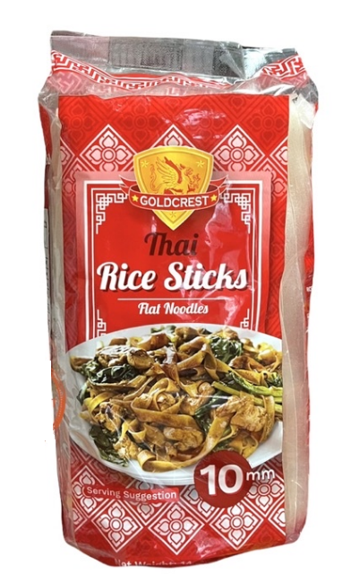Goldcrest Thai Rice Sticks- Flat Noodles (10mm) 400g Made in Thailand ...