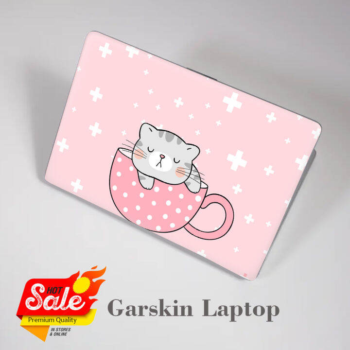 Garskin Laptop Tema Lucu kucing gelas pink | Lazada Indonesia