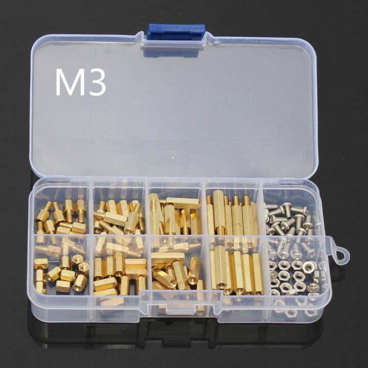 120pcs M3 Male Female Brass Hex Column Standoff Support Spacer Pillar ...