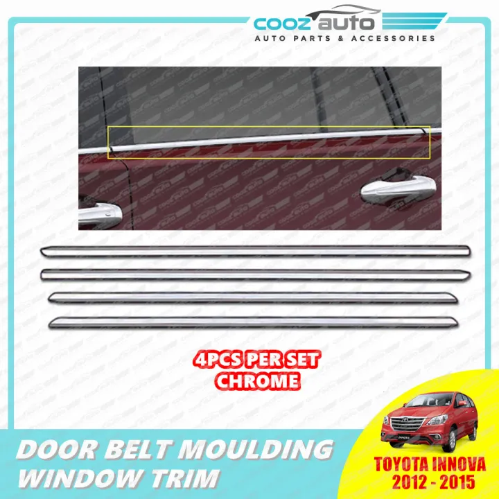 Toyota Innova 2012 - 2015 Window Trim Chrome Lining / Door Belt ...