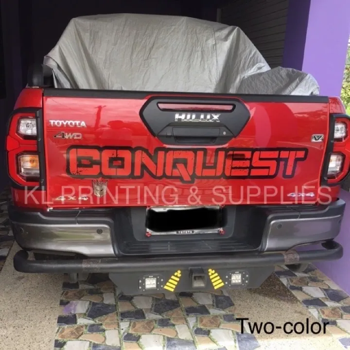 wsvvb Conquest Tailgate Sticker / Decal Toyota Hilux Conquest sticker ...