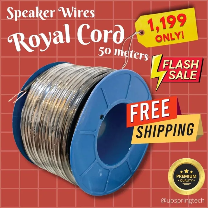 【Hot sale】 Speaker Wire No. 14/16/18 Copper-Clad Aluminum Black-Red Transparent 100m Royal Cord ...