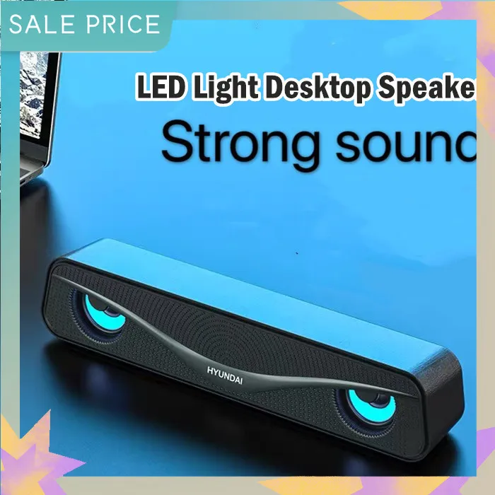 Portable Space Eye Desktop Speaker Soundbar Colorful LED Light Gaming ...