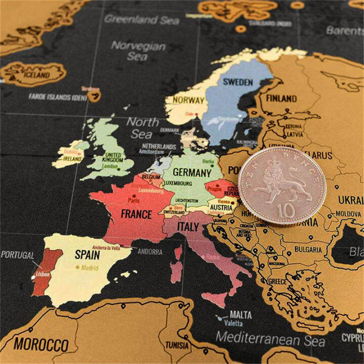 Scratch Off Map of The World with World Flags Premium Edition World ...