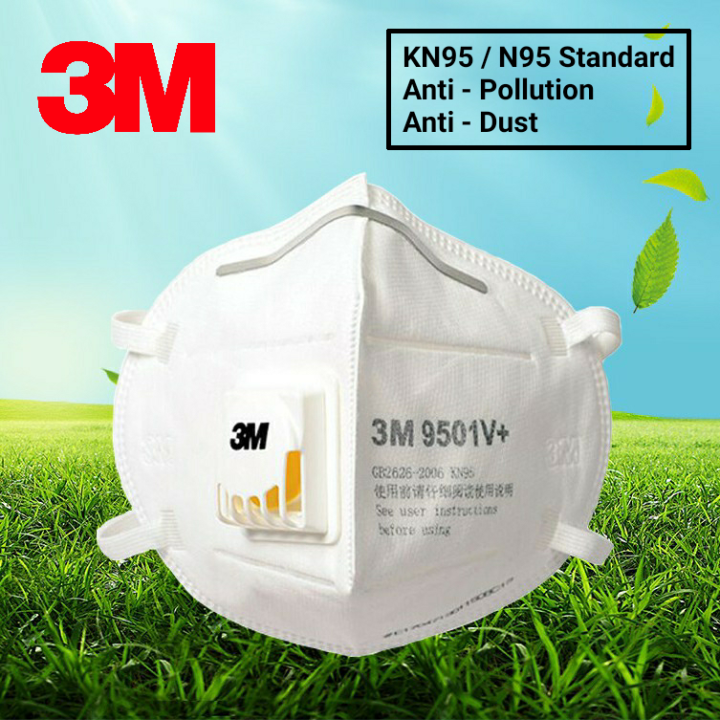 3M - 9501V / 9501V+ (KN95 / N95 / PM2.5 Mask) - Anti Dust / Pollution | Lazada PH