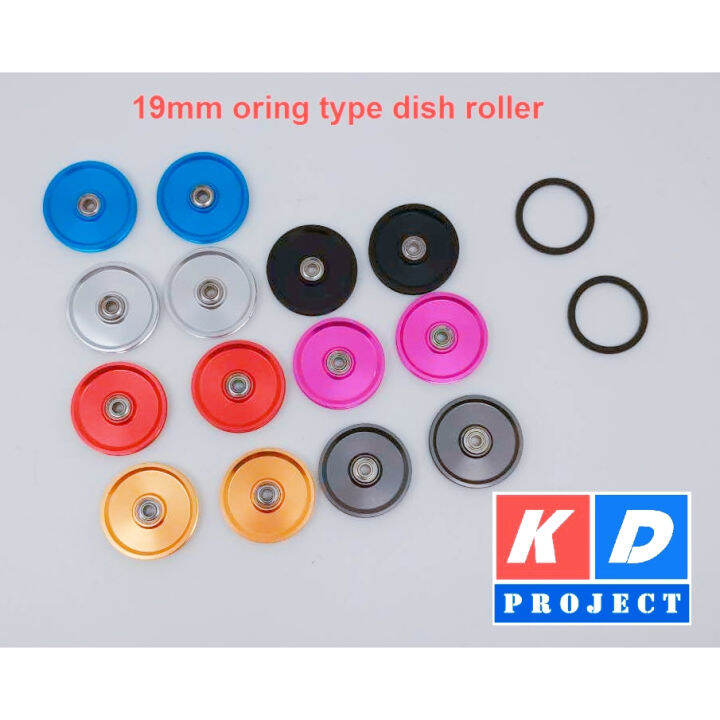 Mini 4wd parts double U slot 19mm dish rollers with oring (bearing not ...