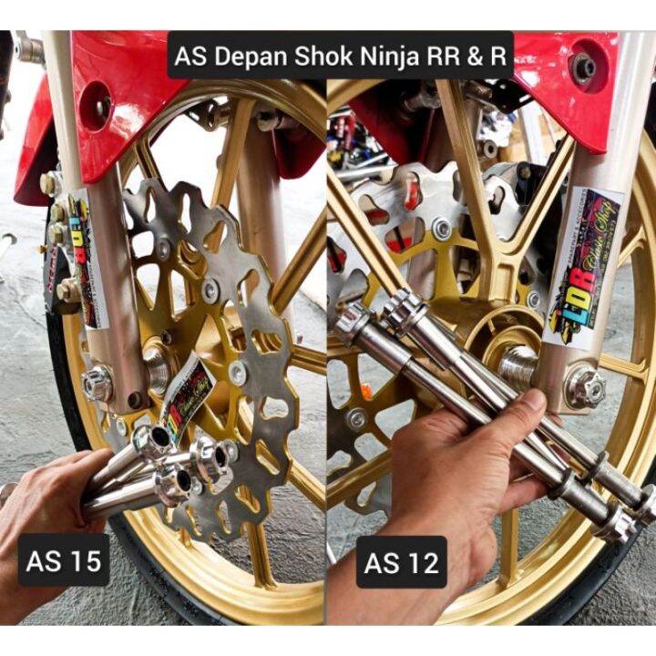 as roda depan shok ninja R & RR model ori / ninja tromol mp stainless ...