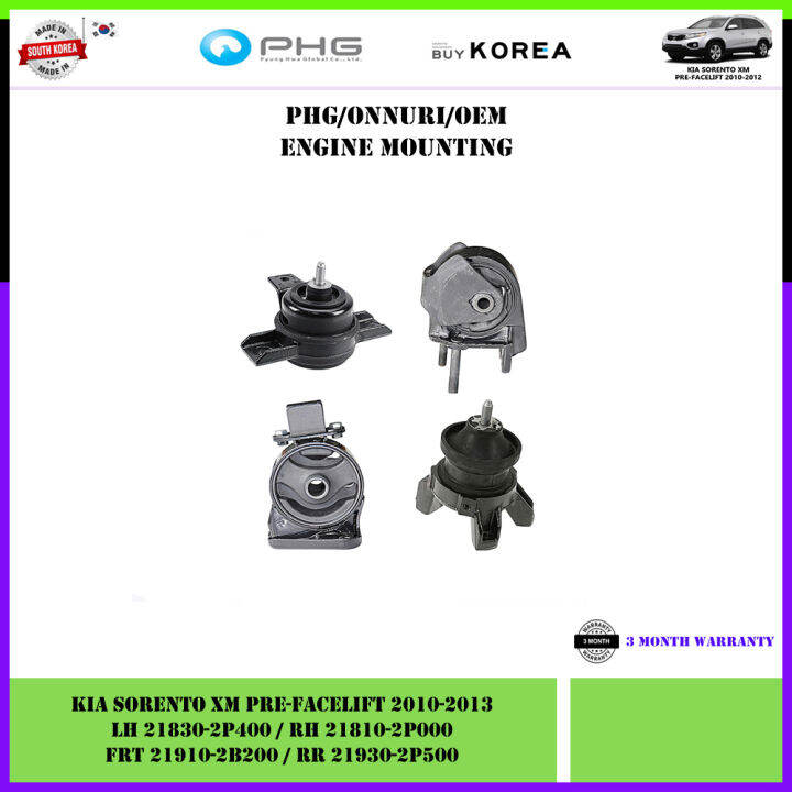Kia Sorento XM Pre-Facelift 2011 Oem Engine Mounting (LH 21830-2P400/RH ...