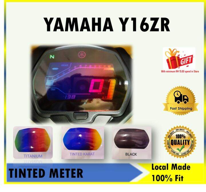 [FREE GIFT] YAMAHA Y16ZR Tinted Meter - Titanium/ Karat/ Black | Lazada