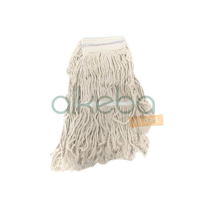 Kain Refill Mop Putih Premium tebal refill lap pel garis merah | Lazada ...