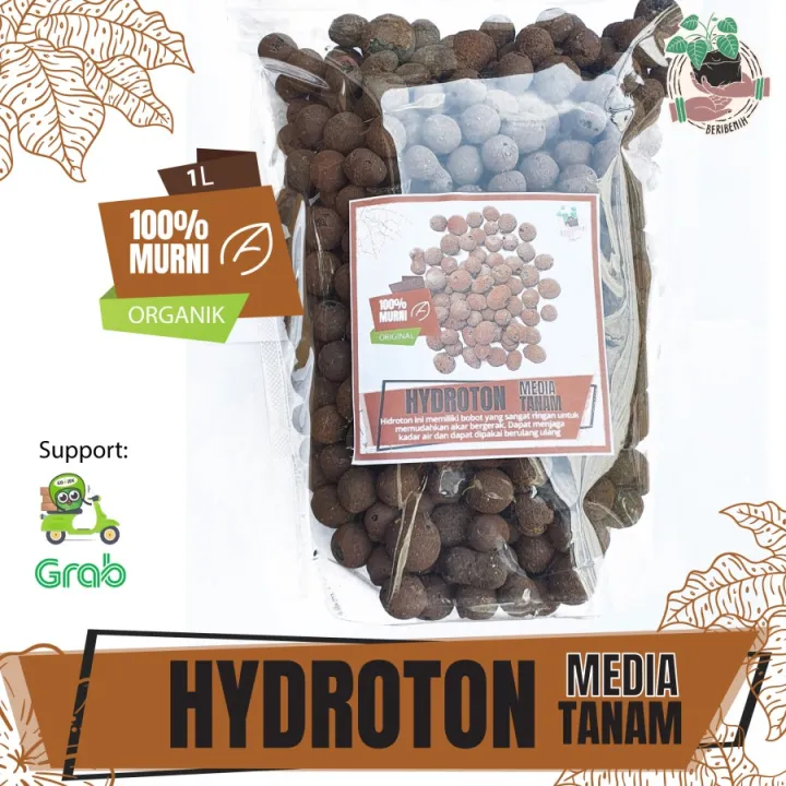 Hidroton Hydroton Leca Media Tanam Clay Ball Premium impor 1 Liter ORI ...