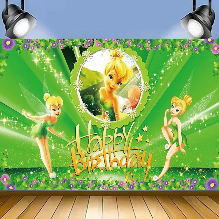 Fairy Backdrop Tinker Bell Theme Backdrops Birthday Party Supplies ...