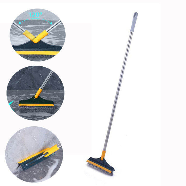 PUSH BRUSH001 - Floor Scrub Brush 2 In 1 Cleaning Brush Long Handle ...
