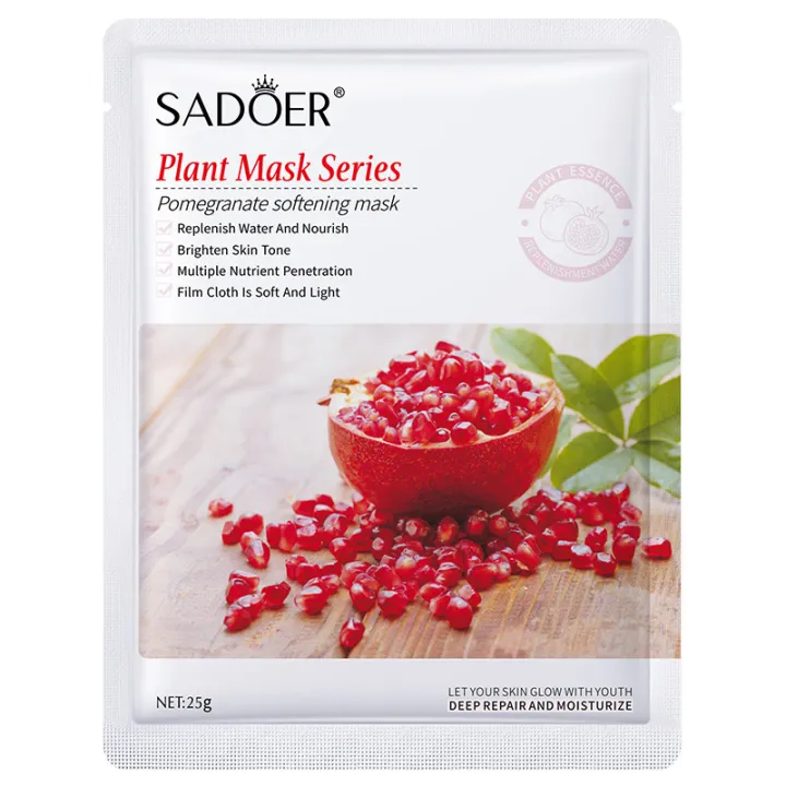 Sadoer Facial Mask, Korean Style Rorec Moisturizing (Pomegranate,Cucumber,Rose,Avocado,Honey ...