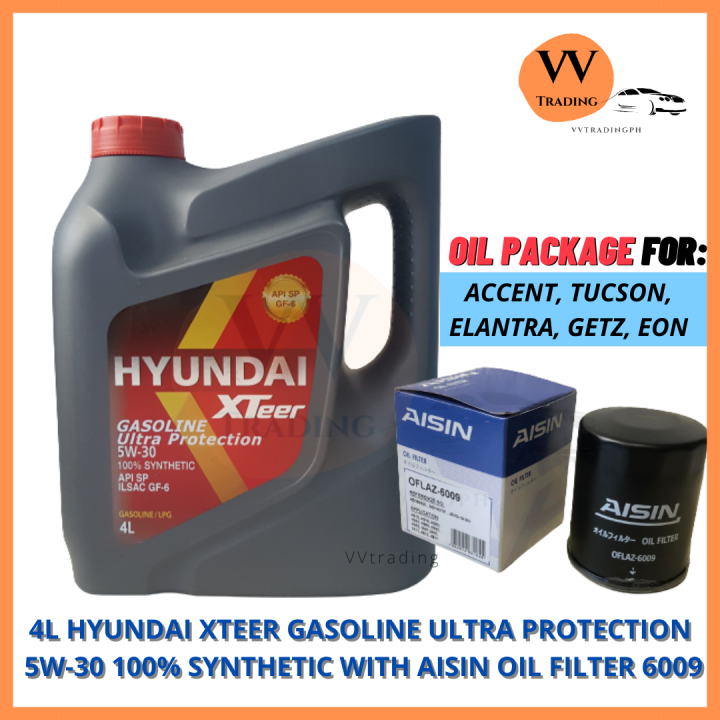[OIL PACKAGE] 4L Hyundai XTeer Gasoline Ultra Protection 5W-30 GF6 WITH ...