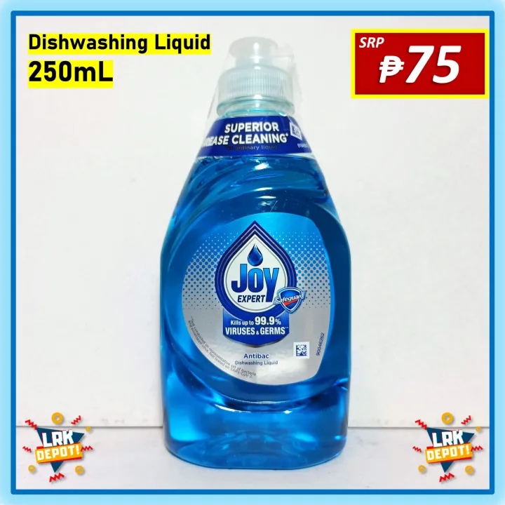 JOY Expert Antibac DISHWASHING LIQUID SOAP (Powered with Safeguard) 250 mL - Antibacterial ...