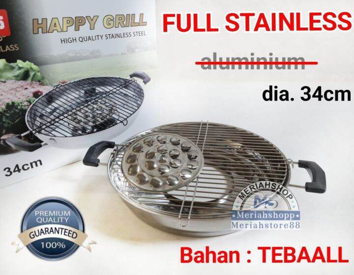 Hiro Indoclas Grill Alat Panggangan (3 merk Ukuran) Happy Grill Roaster BBQ Pemanggang | Lazada ...