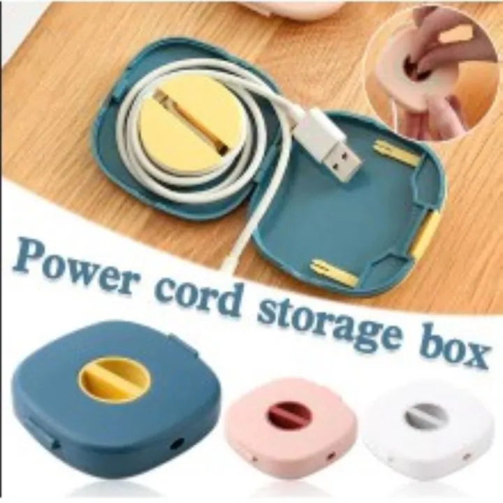 Cable Organizer Rotating Cable Winder Box Plastic Wire Storage Case ...