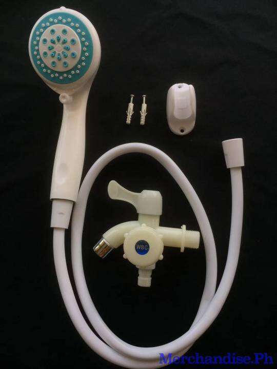 PLASTIC SHOWER HEAD set TWO WAY FAUCET PLASTIC white COLOR | Lazada PH