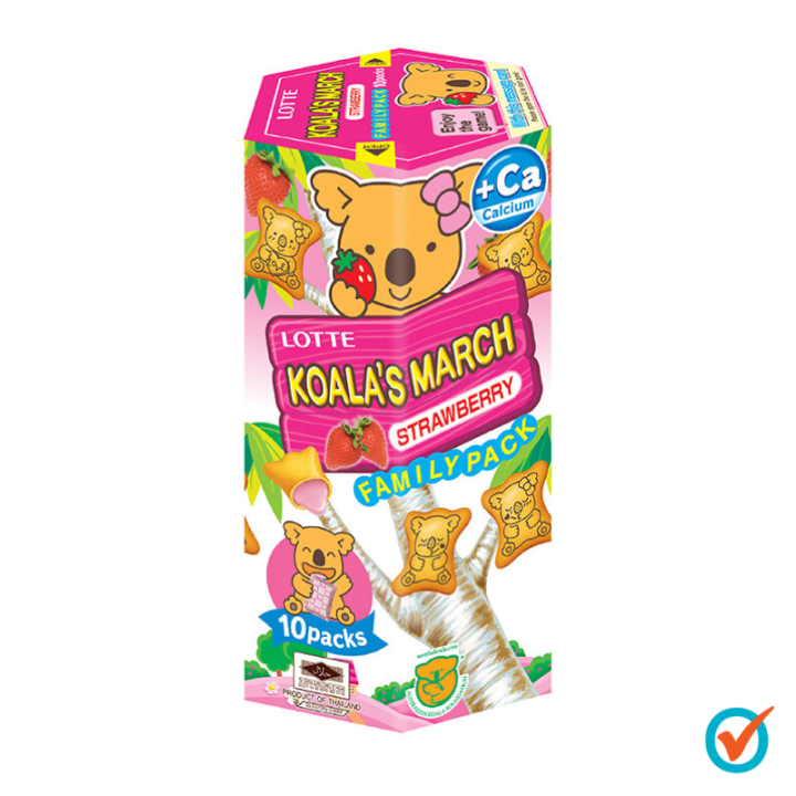 Lotte Koalas March Family Pack 195g - Strawberry | Lazada