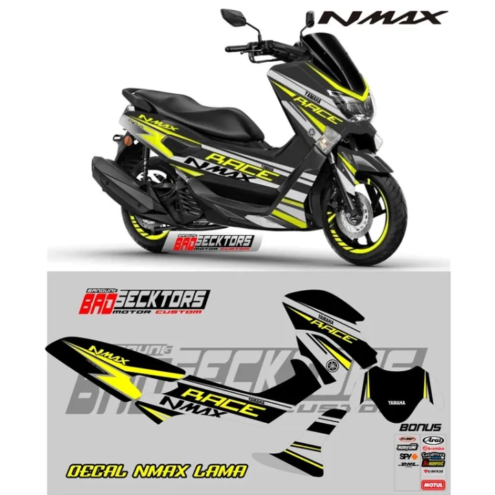 STRIPING DECAL FULL BODY YAMAHA NMAX 155 LAMA MOTIF RACE | Lazada Indonesia